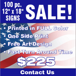 12x18 Cheap Plastic Corrugated Political Campaign Full Color Yard Signs